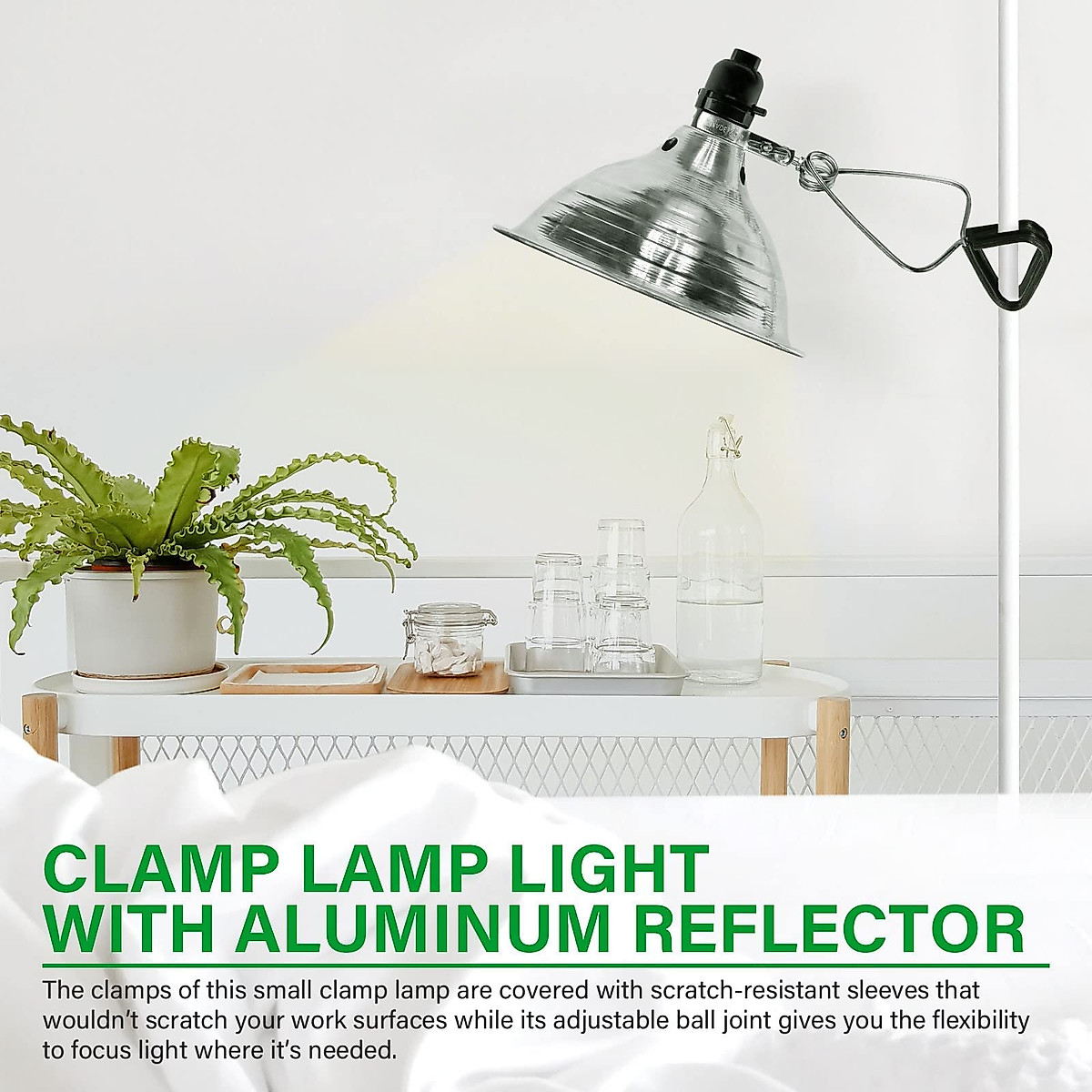 Simple Deluxe GP-093 6-Pack Clamp Lamp Light with 8.5 Inch Aluminum Reflector up to 150 Watt E26 (no Bulb Included), 6 Feet Cord