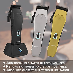 Caliber .50 Cal BMG Clipper - Professional Cordless Magnetic Motor Clippers - Quiet Operation Trimmer - Rechargeable Powerful Battery - Easy Zero Gap Cut - Hair Grooming Tool for Men