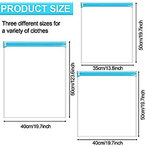 24 Pack Travel Space Saver Bags Rolling Compression Bags Bulk for Packing Luggage Clothes, 8 x XL, 8 x L, 8 x S, Vacuum Seal Storage Bags Roll Up Shrink Bags Without Pump for Traveling Space Saving