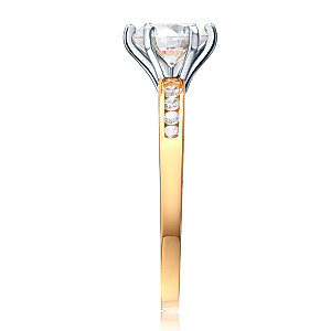 14k Yellow Gold Solid Wedding Engagement Ring - Size 7