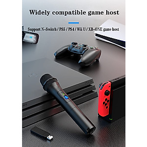 ipega PG-9207 Game Wireless Microphone, Game Console Microphone, with Switch Compatible with N-Switch PS5 PS4/ Game Wireless Microphone