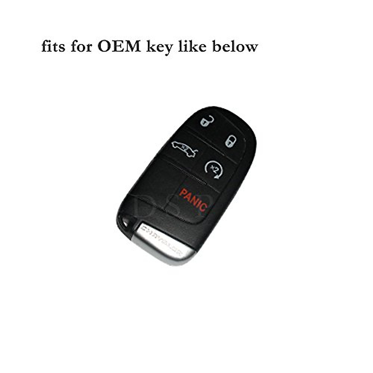 SEGADEN Silicone Cover Protector Case Holder Skin Jacket Compatible with Chrysler Dodge Jeep 5 Button Smart Remote Key Fob CV4750 Deep Purple