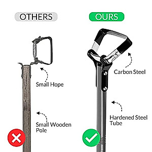 Walensee Action Hoe for Weeding Stirrup Hoe Tools for Garden Hula-Ho with Adjustable 56 Inch Scuffle Loop Hoe Gardening Weeder Cultivator, Sharp Durable Metal Handle Weeding Rake with Cushioned Grip