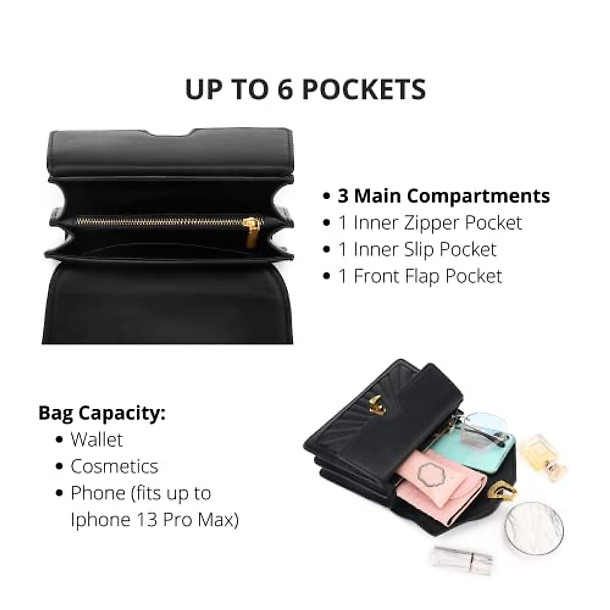 Scarleton Crossbody Bags for Women, Handbags for Women, Top Handle Satchel Purses for Women, Shoulder Bag Purse, H210001 - Black