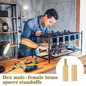 Csdtylh 180Pcs M4 Motherboard Standoffs&Screws&Nuts Kit, Hex Male-Female Brass Spacer Standoffs, Laptop Screws for DIY Computer Build, Electronic Projects, Raspberry Pi, Circuit Board etc.