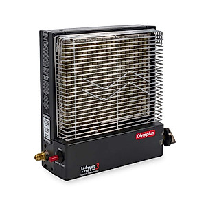 Camco Olympian RV Wave-3 LP Gas Catalytic Safety Heater, Adjustable 1600 to 3000 BTU, Warms 130 Square Feet of Space, Portable and Wall Mountable
