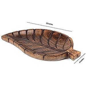 S.B.ARTS Wooden Handcraved Tray-Tray for Tea Coffee Cups-Dining Table Decor Accessories-Vanity Organizer-Home Decor- Kitchen Countertops Living Room-Ideal Gifts for Loved Ones- Brown