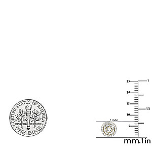 Dazzlingrock Collection 0.3tw Round White Diamond Circle Double Halo Screwback Stud Earrings for Womens, 10K Solid Yellow Gold