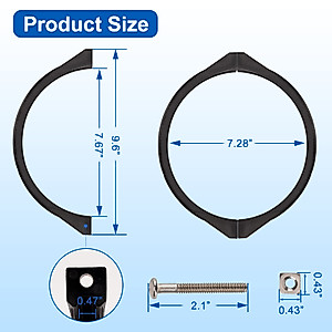 ChangTa GMX600NM Noryl Flange Valve Clamp Replacement for Hayward S144T Pro Series Pool Sand Filter