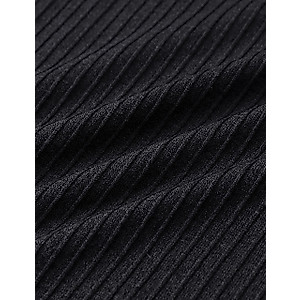 CRZ YOGA Womens Seamless Ribbed Racerback Tank Tops with Built in Bra - Padded Scoop Neck Slimming Athletic Long Camisole Black X-Small