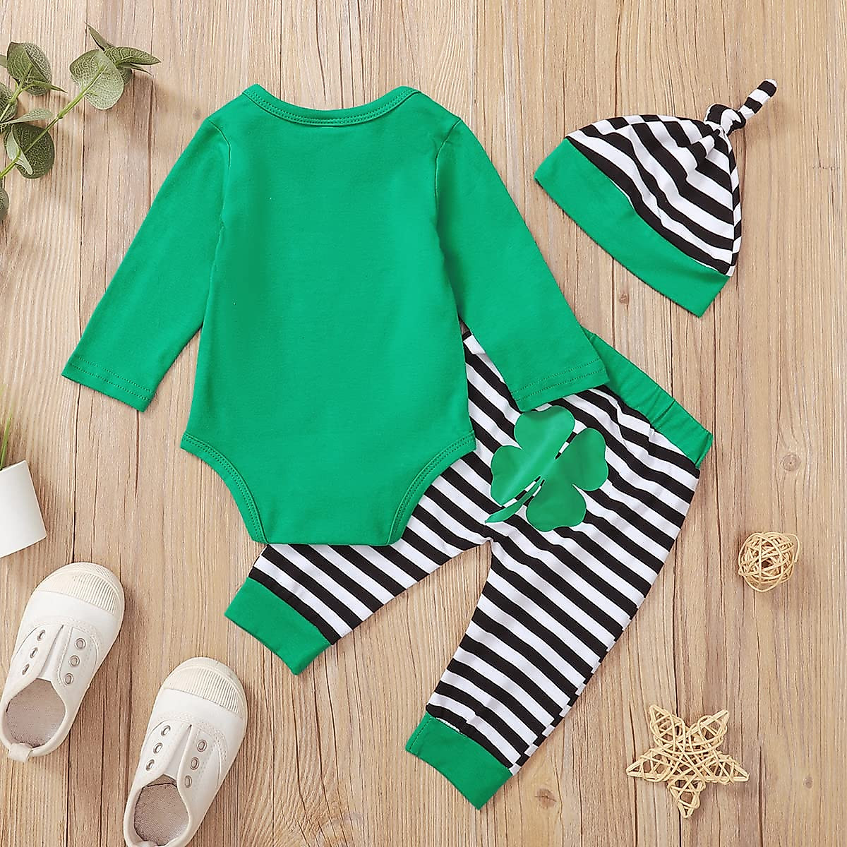 Happidoo Baby Boy St. Patricks Day Outfit Nreborn Saint Patrick's Day Clothes (Green-St,0-3 Months)