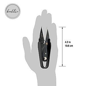 Beaditive Premium Thread Snips - Thread, Yarn, Embroidery Snipper for Sewing, Quilting, Knitting, Jewelry Making - High-Carbon Steel Blades with Protective Cap and Lanyard