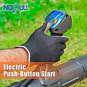 LawnMaster NPTBL31AB No-Pull Backpack Leaf Blower, Gas-Powered with Electric Start, 31cc 2-Cycle Engine, 470CFM, 175MPH