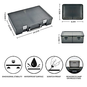 ALCYON 1600+ Baseball Card Storage Box, Sports Cards Holder Organizer Hard Plastic Display Case Compatible with Baseball/Football/for MTG/for PM for Collector (Bag Only)-Grey