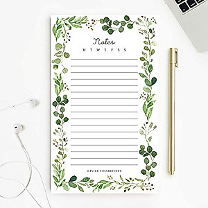Bliss Collections to Do List Notepad, Greenery, Magnetic Weekly and Daily Planner for Organizing and Tracking Grocery Lists, Appointments, Ideas, Reminders, Priorities and Notes, 4.5"x7" (50 Sheets)