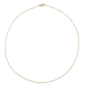 Delicate 18k Gold Plated Thin Chain Adjustable Choker Necklace for Women | Available in Gold, Rose Gold, or Silver (13", 14", 15", 16", 17" Lengths) | Perfect Chain Necklaces for Women (Gold)
