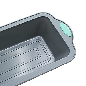 To encounter 9 Inch Silicone Bread and Loaf Pan, 2 Pack Food Grade Nonstick Silicone Molds for Baking Banana Bread, Meat Loaf, Pound Cake, with Metal Reinforced Frame More Strength