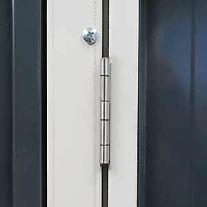 Outsunny 4' x 8' Steel Garden Storage Shed Lean to Shed Outdoor Metal Tool House with Lockable Door and 2 Air Vents for Backyard, Patio, Lawn