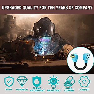 CircleCord Welder Adapter Cord and UL Listed 50 Amp 15 Feet RV/EV Extension Cord