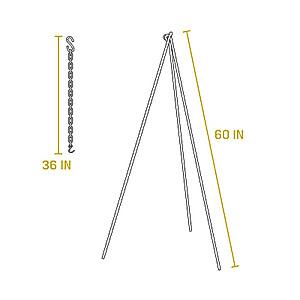 Lodge Tall Boy Tripod with 4-in-1 Camp Dutch Oven Tool