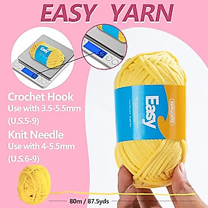 Berggers Soft Amigurumi Yarn for Crocheting with Easy-to-See Stitches Chunky Yarn Bulk, Knitting & Crochet Supplies for Beginner to Crochet Amigurumi and Others-Black Yarn