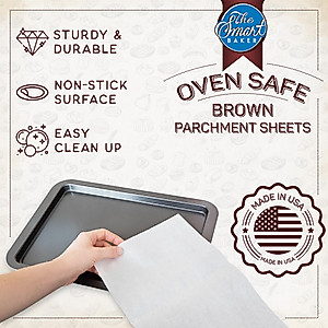 Parchment Paper Sheets for Baking: Oven Safe Parchment Paper, Parchment Sheets, Bakery Quality Baking Paper for Perfect Result, Greaseproof Nonstick 24 pieces Pre-Cut Baking Sheets 11 x 17”, Large