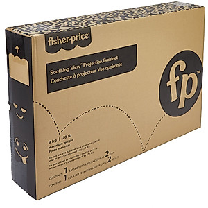 Fisher-Price Baby Bedside Sleeper Soothing View Projection Bassinet with Lights Music Sounds and Vibrations, Fawning Leaves