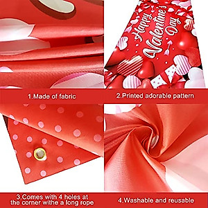 Xtralarge Happy Valentines Day Banner - 72x44 Inch | Valentines Day Backdrop, Valentines Day Decor for Office | Valentine Backdrop, Valentines Party Decorations | Valentines Backdrops for Photography