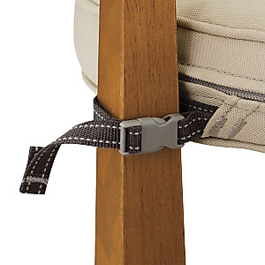 Classic Accessories Montlake Water-Resistant 18 Dia x 2 Inch Patio Dining Seat Cushion, Antique Beige, Patio Furniture Cushions