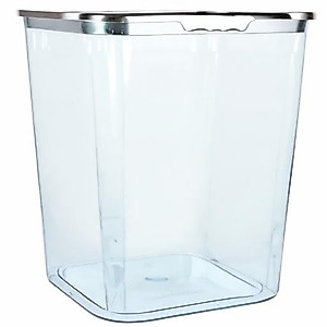 Transparent Trash Can Trash Bin Waste Basket for Kitchen Garbage Can for Office Portable Trash Can Household Trash Can Wastebasket Kitchen Garbage Can Plastic Trash Cans Waste Bins