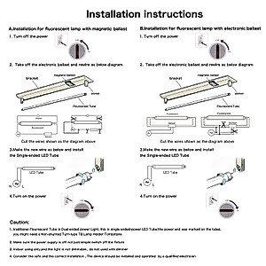 jimwhen 2Pack 2FT LED Tube Light Bulbs, Ballast Removed, 9W, 5000K Daylight White 2000LM,T8 Fluorescent LED Bulb Replacement, G13 Lighting Fixtures for Garage Closet