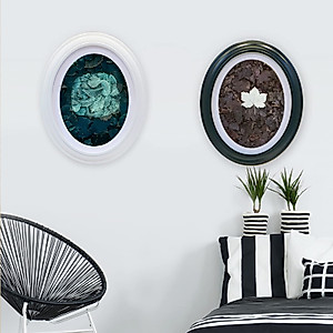 GRRONZEE 2 Pack Oval Picture Frame 5x7 Black Oval Photo Frames, 5 by 7 Oval Wall Picture Frame Photo Frame for Home Decor, Photo Gallery