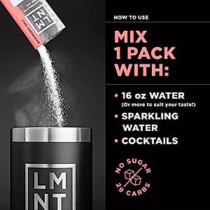 LMNT Keto Electrolyte Powder Packets | Paleo Hydration Powder | No Sugar, No Artificial Ingredients | Raspberry Salt | 30 Stick Packs