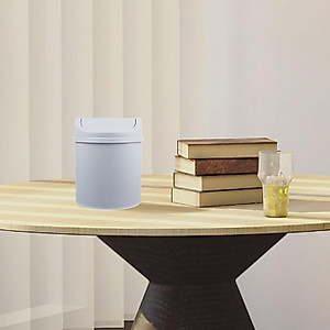 ABOOFAN Mini Table Trash Can Mini Garbage Can Living Room Trash Can Swing Top Bin Office Trash Can Mini Trash Can Waste Basket for Home Mini Desktop Trash Can Garbage Container