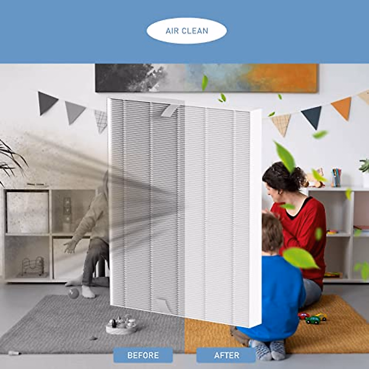 115115 True HEPA Replacement Filter A Compatible with Winix PlasmaWave 5300-2, C535, P300, 6300-2, 5300, 9000 Air Purifier, Compare to Part # 115115, 4 Pack HEPA Filter Only