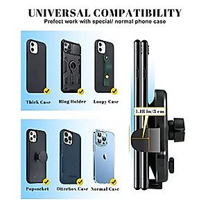 BANBOTU Car Phone Holder Mount - Socket Grips Pop Cradles Friendly, Hands-Free 360° Rotatable & Anti-Shake Air Vent Mount, Universal Car Phone Holder Compatible with Thick Case & All Mobiles