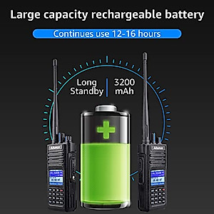 Ailunce HD1 Ham Radio, DMR Handheld Two Way Radio, Dual Band Portable Radio, Digital Radio with GPS, FM Radio 3200mAh Rechargeable SMS, Long Range Walkie Talkie for Hunting Hiking (Black 1 Pack)