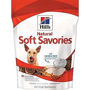 Hill's Soft Dog Treats, Soft Savories with Chicken & Yogurt Dog Snacks, Healthy Dog Treats, 8 oz. Bag
