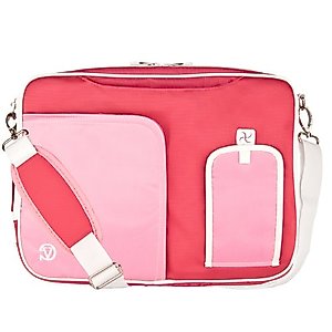 Laptop Messenger Bag for Gateway 14.1-inch Laptop CLT146401, 14.1" Elite, Slim Notebook (Pink)