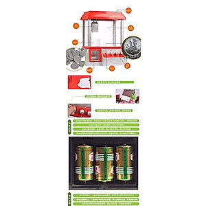 Xiangtat Large Claw Toy Grabber Mini Arcade Machine with Lights & Sounds - Electronic Claw Toy Grabber Machine, Animation, Authentic Arcade Sounds for Exciting Play – with Volume Control Switch