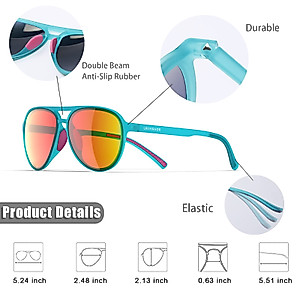 Lasiyanor Lightweight TAC Polarized Tinted Classic Vintage Retro 70s Sunglasses, TR-90 Frame for Women Men, UV 400 Protection