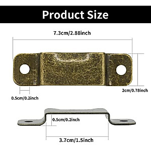 Metal Tape Measure Holder Clip, 6 Packs Small Measuring Tape Belt Holder Clip with Rivets for Tool Holster, Leather Pocket Tool, Bronze