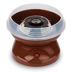 UZIAH Mini Cotton Candy Machine, 500W Electric Cotton Sugar Floss Maker, Household Kids Party Sweet Gift,Brown