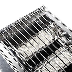 BBQ Portable Tabletop Gas Grill,3 Head Burner Stainless Steel Grill Outdoor,Smoke Free Stove Adjustable height LPG BBQ Grill Cooker,Indoor Best for Backyard Buffet Gourmet Kit