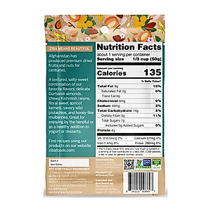 Ziba Foods Trail Mix - Sweet Apricot Kernels, Mulberries, Raisins, Almonds & Pistachios - Non-GMO, Vegan, Whole 30 Friendly & Paleo - High in Fiber, Iron & Antioxidants - Sweet & Savory, Pack of 6