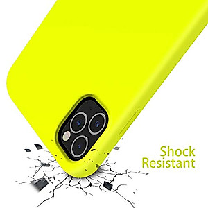 OTOFLY iPhone 11 Pro Case,Ultra Slim Fit iPhone Case Liquid Silicone Gel Cover with Full Body Protection Anti-Scratch Shockproof Case Compatible with iPhone 11 Pro (Fluorescent Yellow)