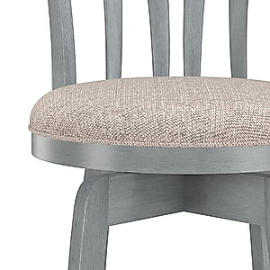 Hillsdale Furniture Savana Wood Bar Height Stool, 30" high, Blue Wire Brush