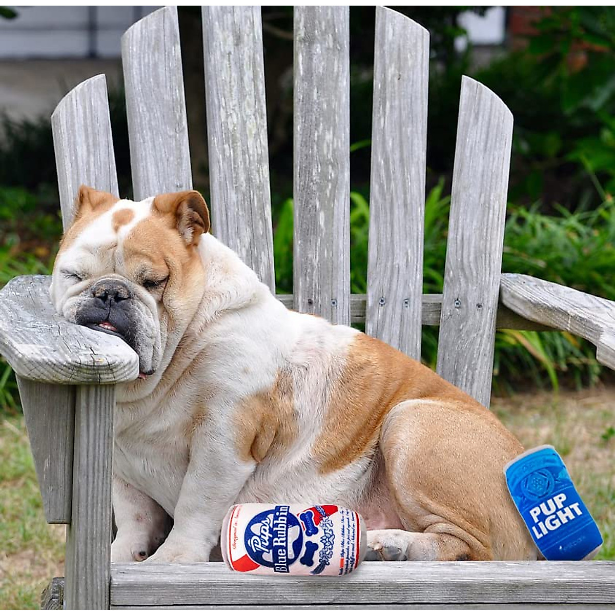 Nestpark Pup Light and Pups Blue Rubbin - Funny Dog Toys - Plush Squeaky Dog Toys for Medium, Small and Large - Cute Dog Gifts for Dog Birthday - Cool Stuffed Parody Dog Toys (2 Pack) (Mix)