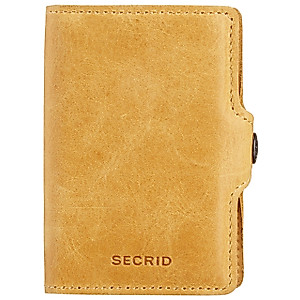 SECRID-Twin Ochre Leather Wallet