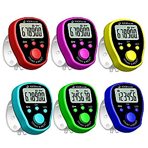 Youngy 5 Channel Finger Counter LCD Electronic Digital Chanting Counters Tally Counter